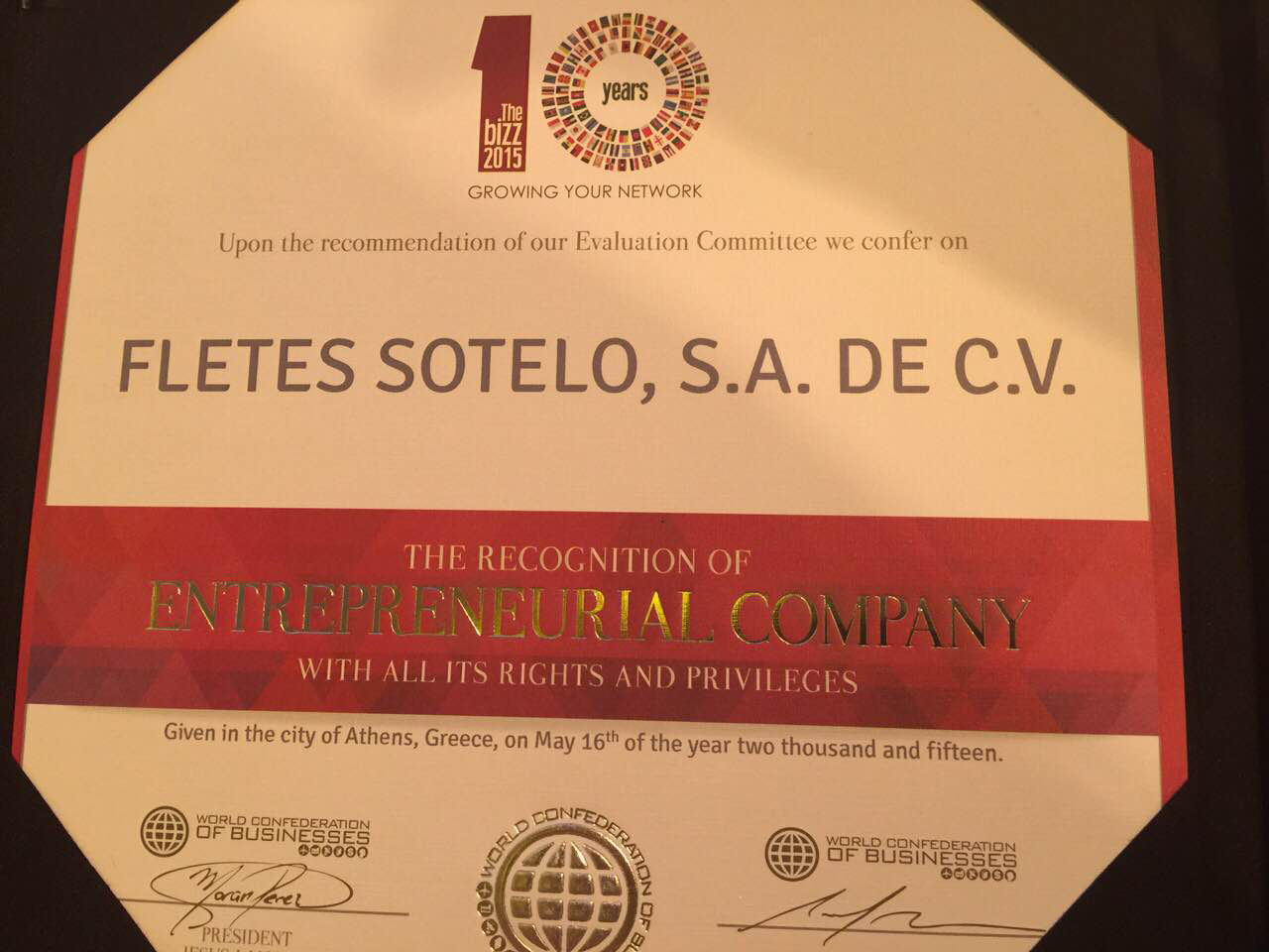 Recibe Fletes Sotelo premio The Bizz - Nortedigital