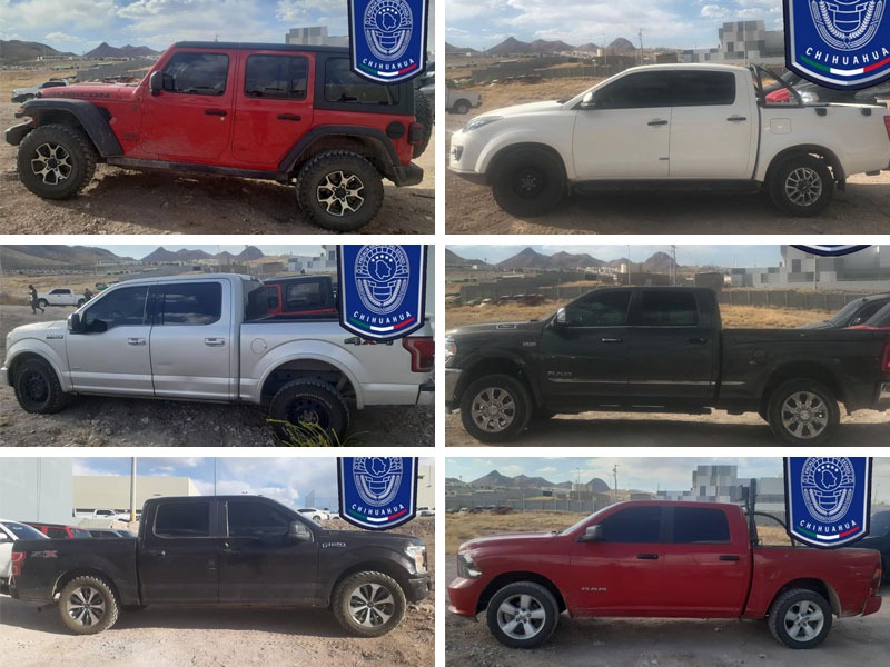 Aseguran arsenal, vehículos blindados y trocas equipadas para combate