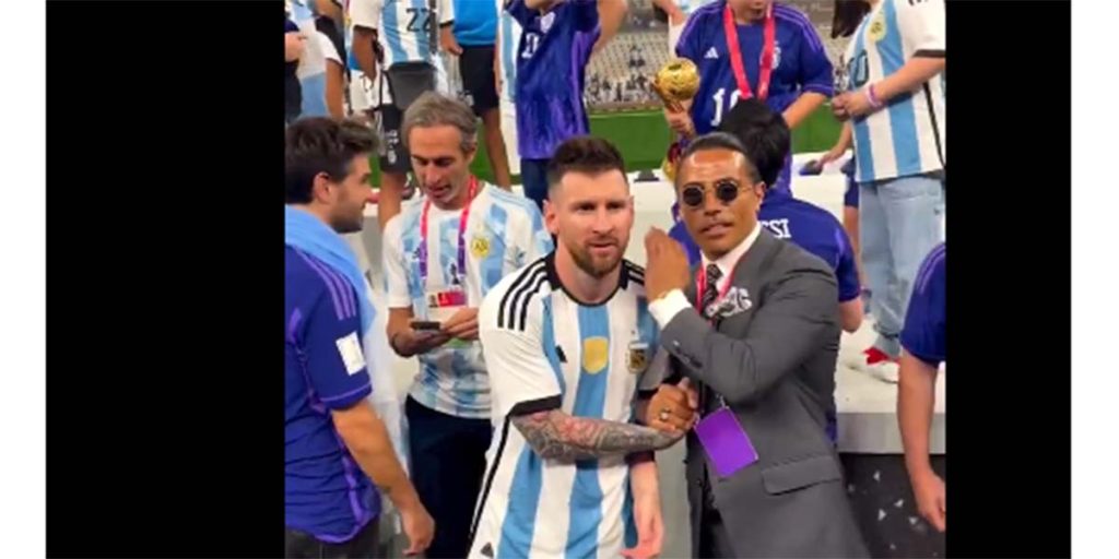 VIDEO: Chef Salt Bae rompe las reglas de la FIFA y fastidia a Messi