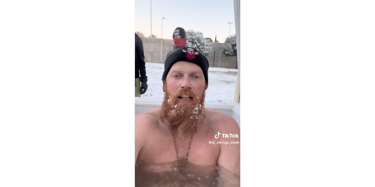 VIDEO: La rompe también en el hielo El Vikingo Bluth - Norte de Ciudad Juárez