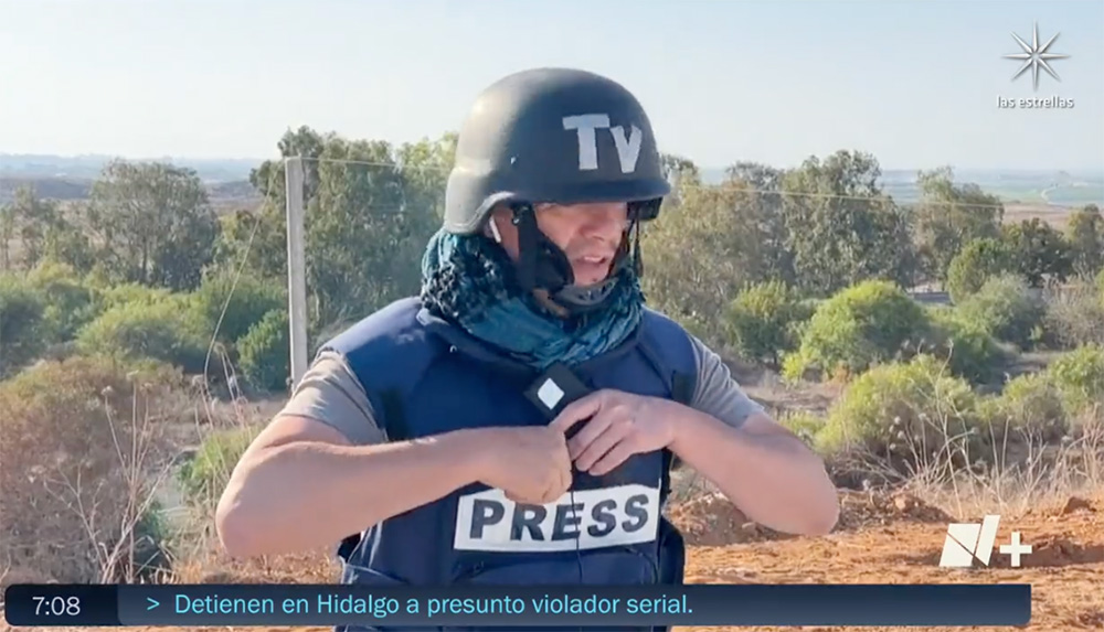 VIDEO: La reacción de un reportero de Televisa tras caída de misil en ...