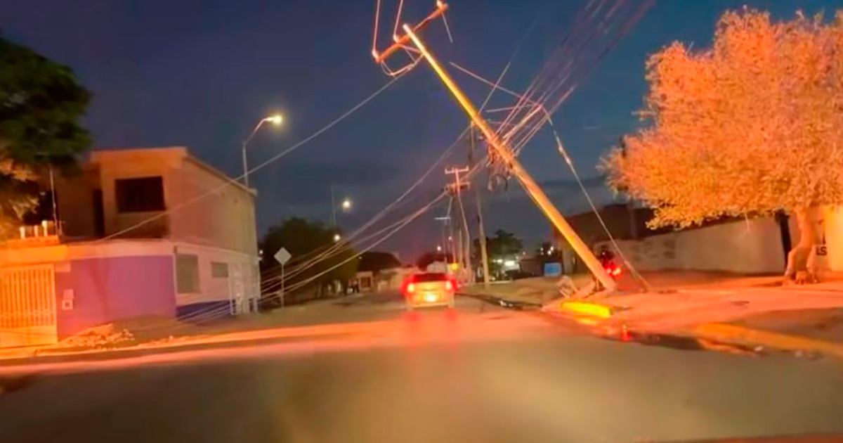 Otro poste chocado deja sin electricidad a Riberas del Bravo - Norte de ...