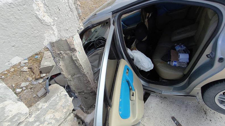 Se le va la ‘onda’ al conductor de un Honda y abandona el vehículo en ...